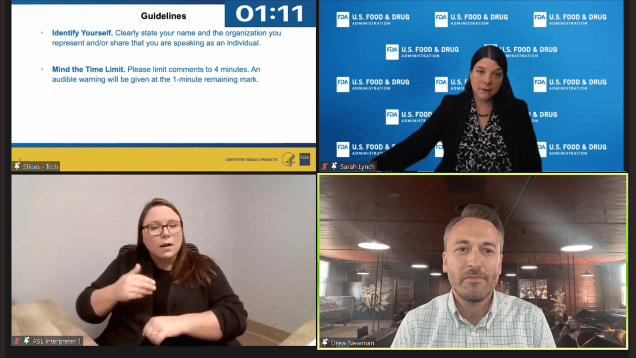 Drew Newman Testifies Before FDA About Its New Strategic Plan | J.C. Newman